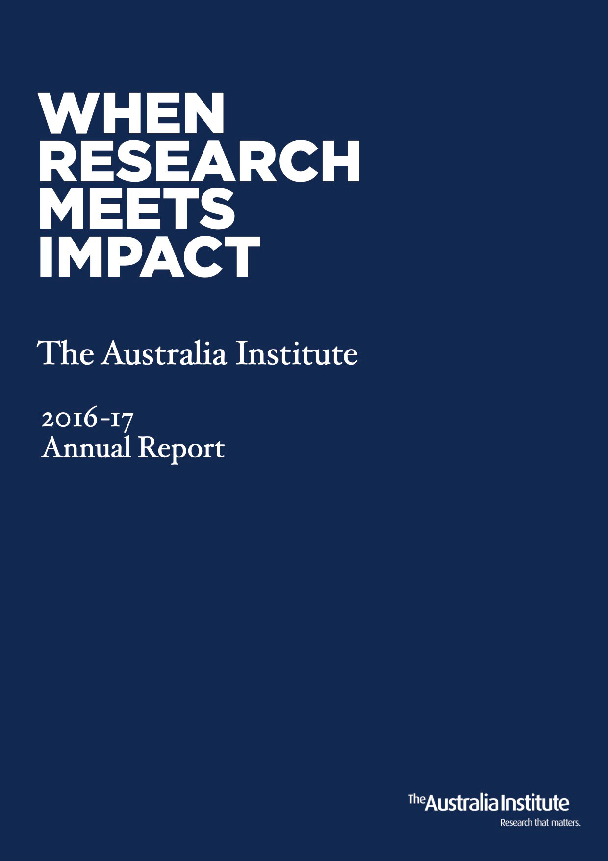 Annual Reports - The Australia Institute