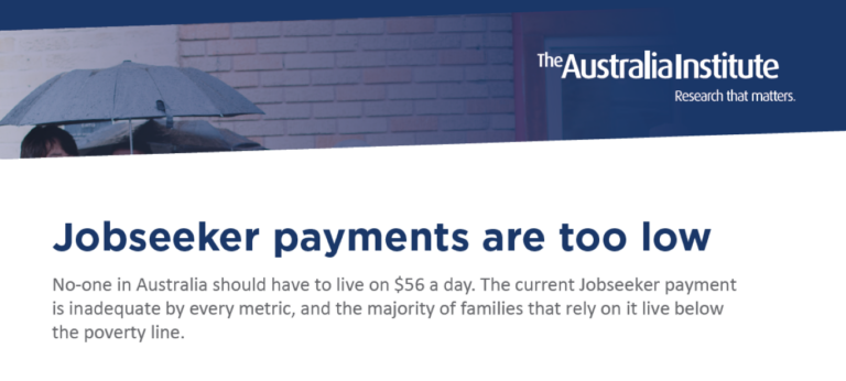 Jobseeker payments are too low - The Australia Institute