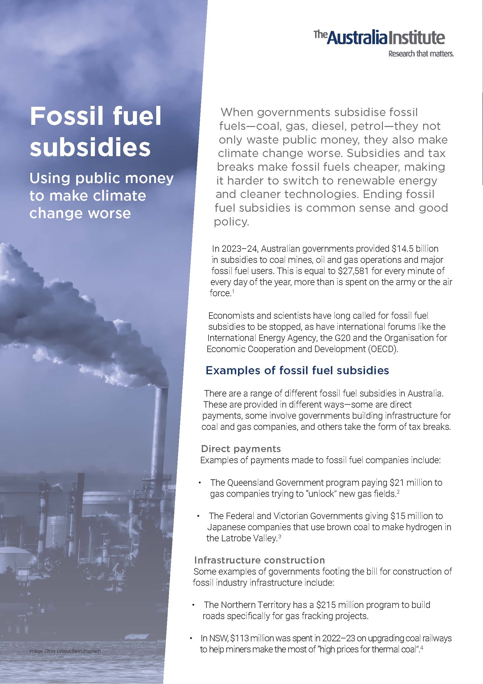 Fossil fuel subsidies - The Australia Institute