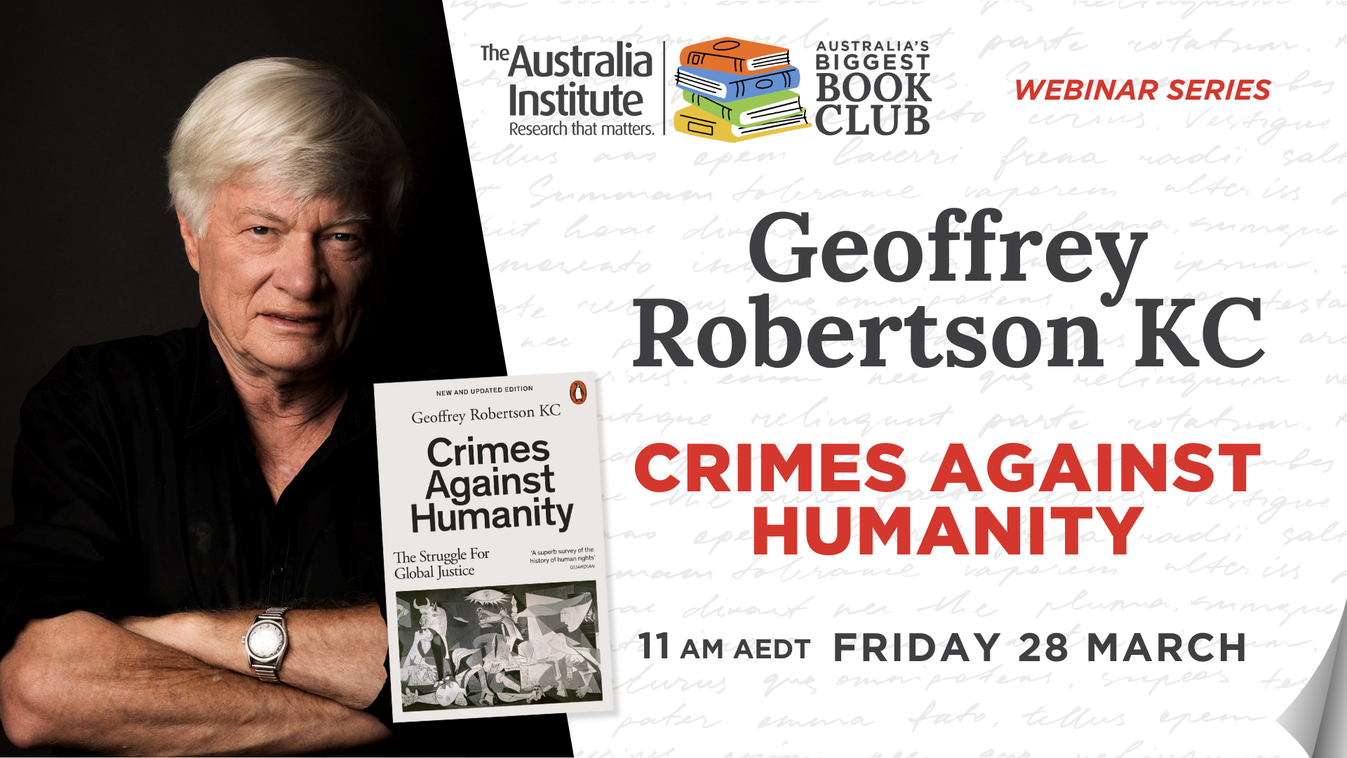 Crimes Against Humanity with Geoffrey Robertson KC - The Australia Institute