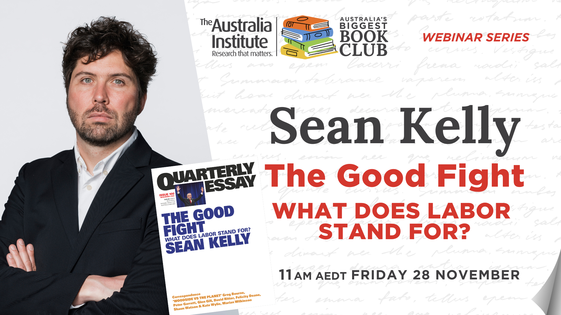 The Good Fight with Sean Kelly - The Australia Institute
